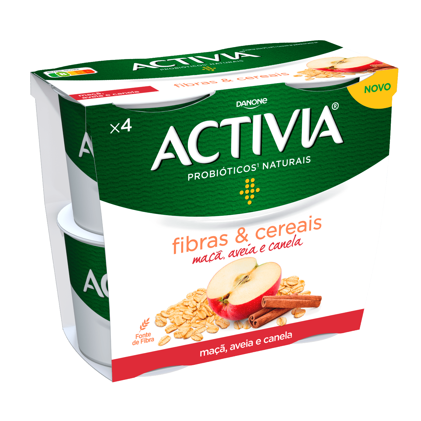 Activia apresenta novo sabor Maçã, Aveia e Canela - Grande Consumo