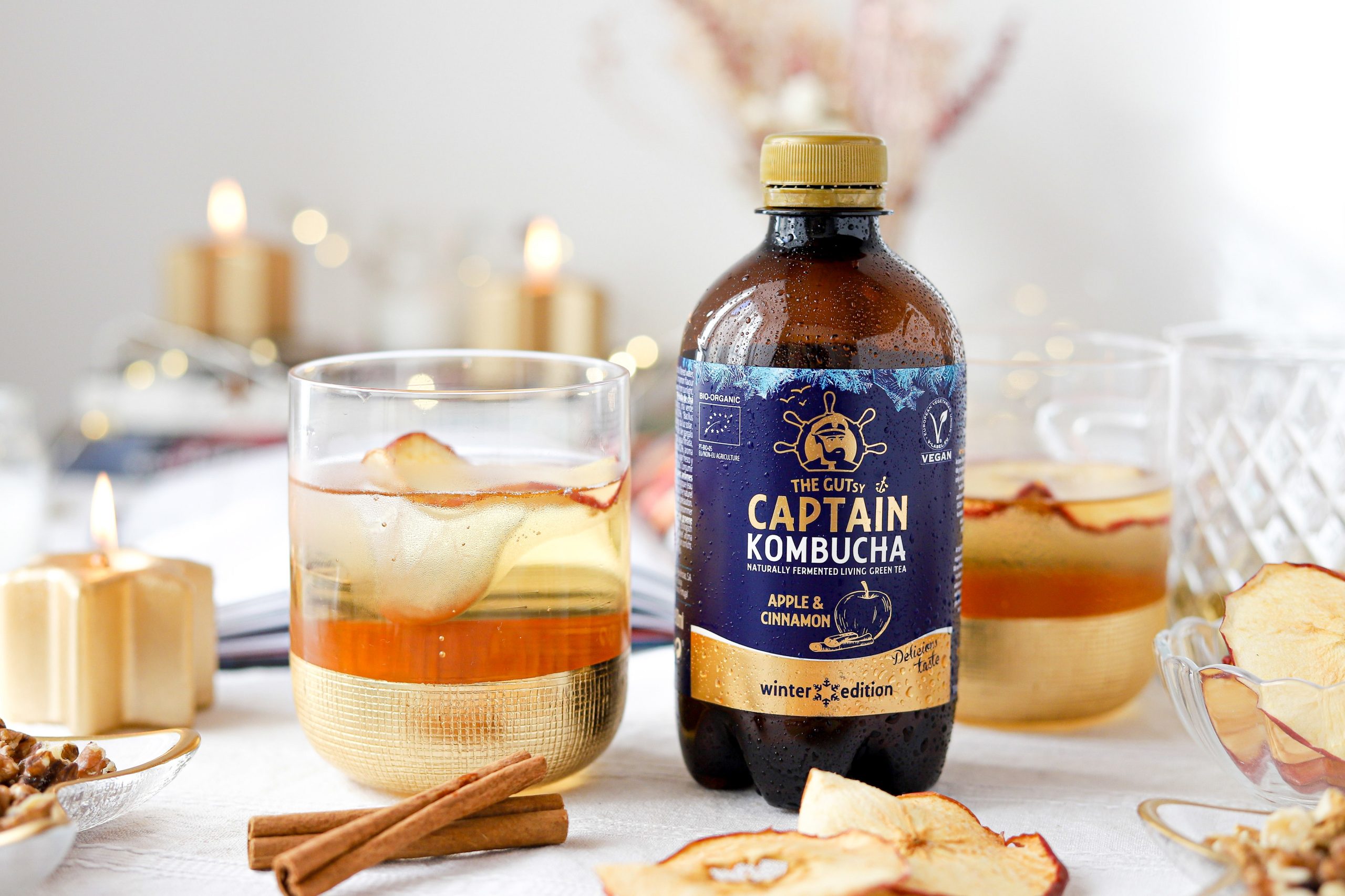 GUTsy Captain Kombucha volta a lançar sabor de inverno Maçã e Canela ...