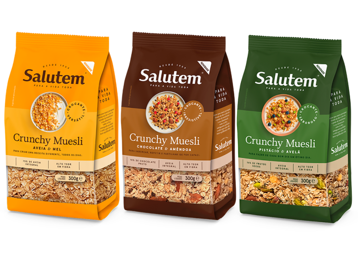 Salutem apresenta a nova gama de Crunchy Mueslis - Grande Consumo